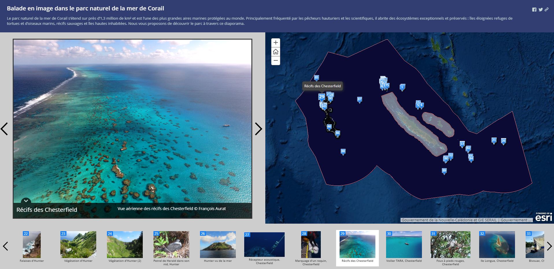 Balade en image dans le parc naturel de la mer de Corail | Géorep